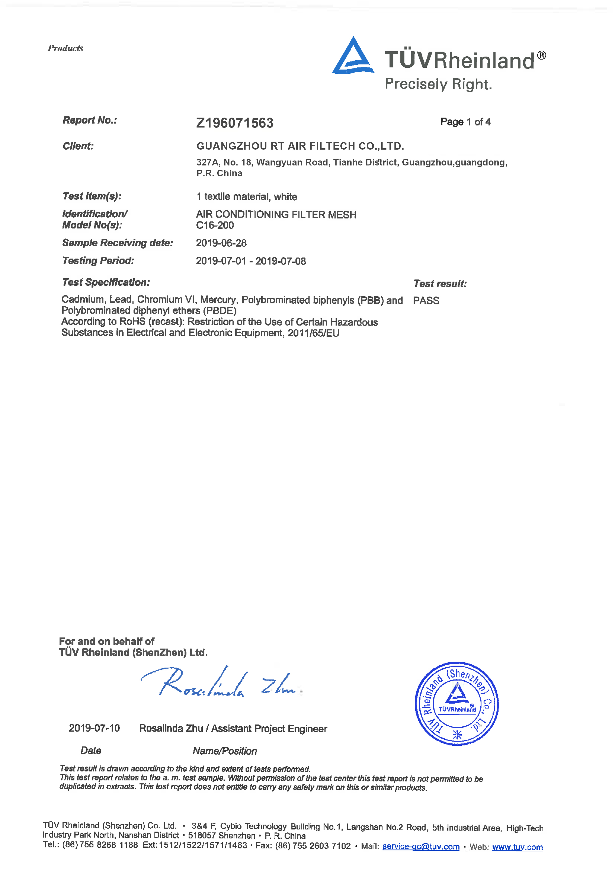 HVAC & Industrial Air Filters Manufacturer | RT Filters